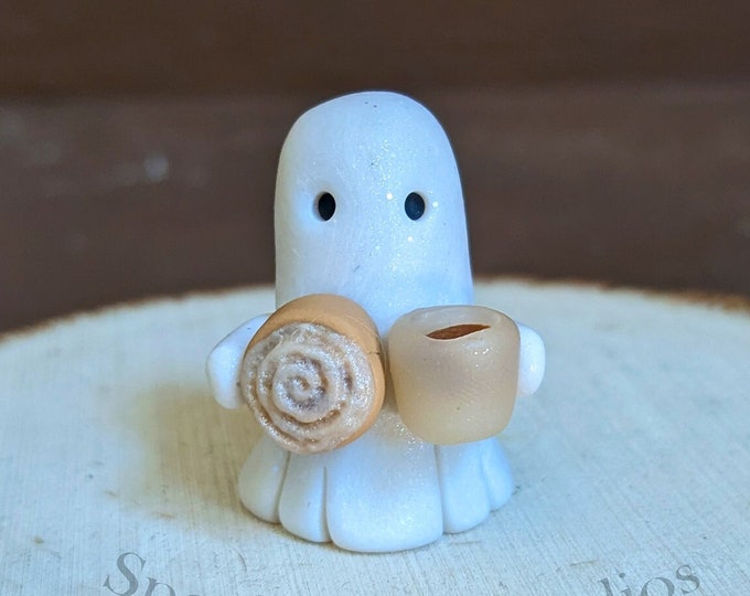 Cinnabon Boo Cinnamon Roll Coffee Sheet Ghost Mini Handmade Spooky Cute ...