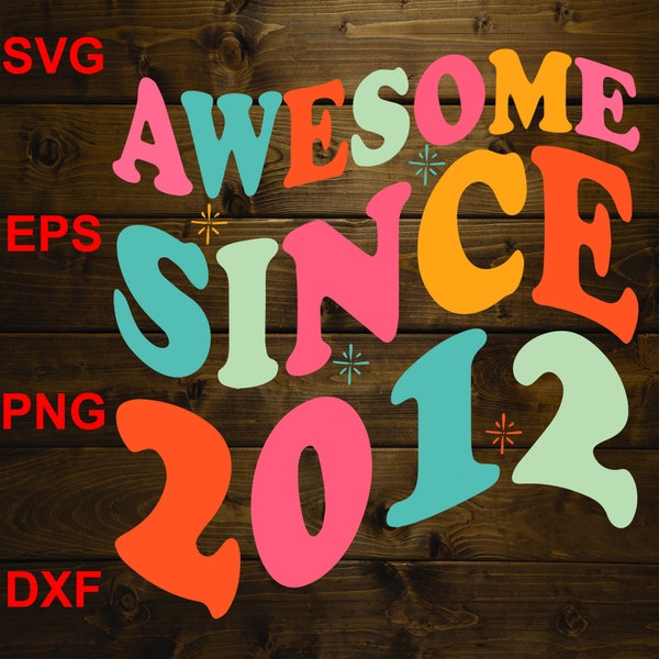 Awesome Since Svg - Etsy