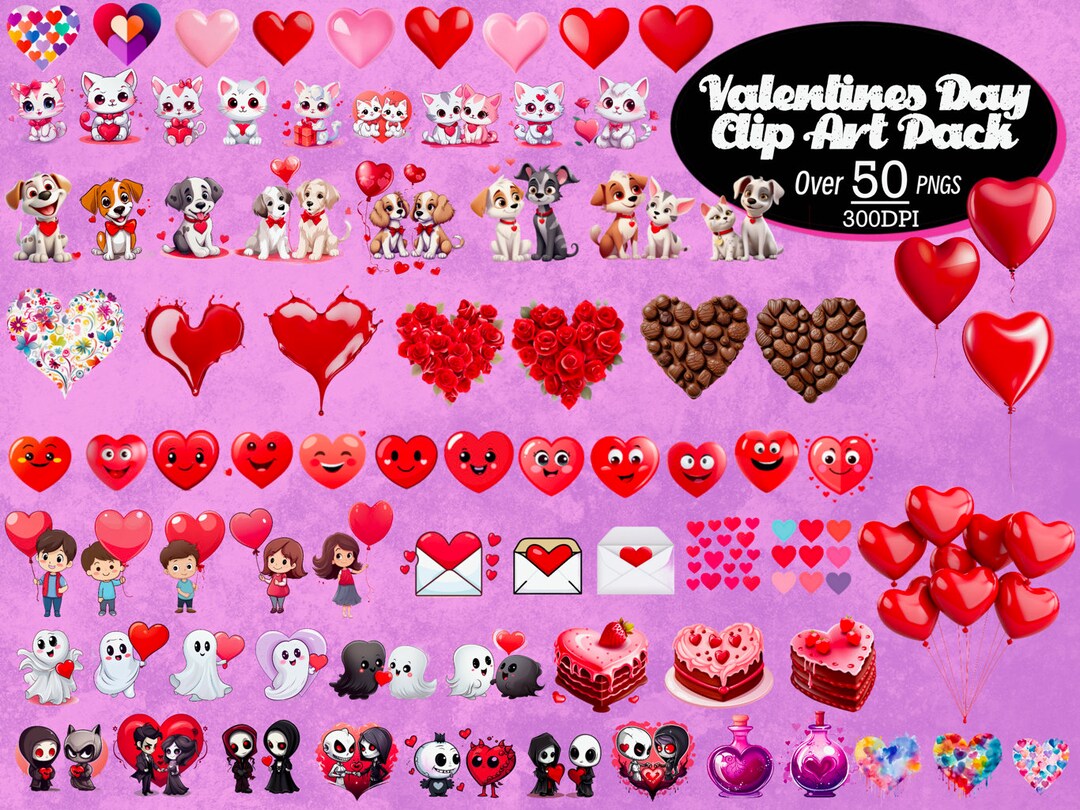 Valentine's Day Clipart - Cute Little Valentine's Hearts Gifts and ...