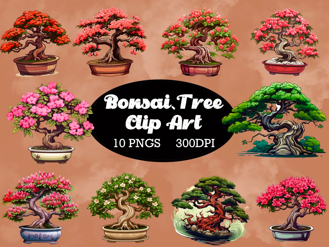 Bonsai Tree Clip Art, Bonsai Tree Digital Art, Bonsai Tree Png, Plant ...