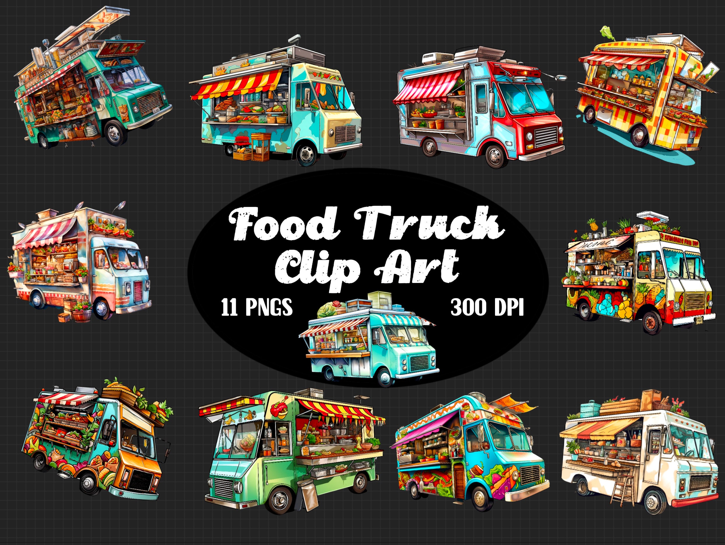 Food Truck Png, Food Truck Clip Art, Food Art Png, Truck Png - Etsy