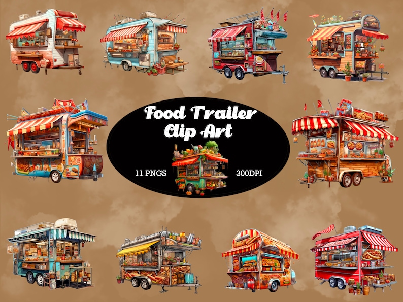 Food Trailer Png, Food Trailer Clip Art, Food Art Png, Truck Png - Etsy