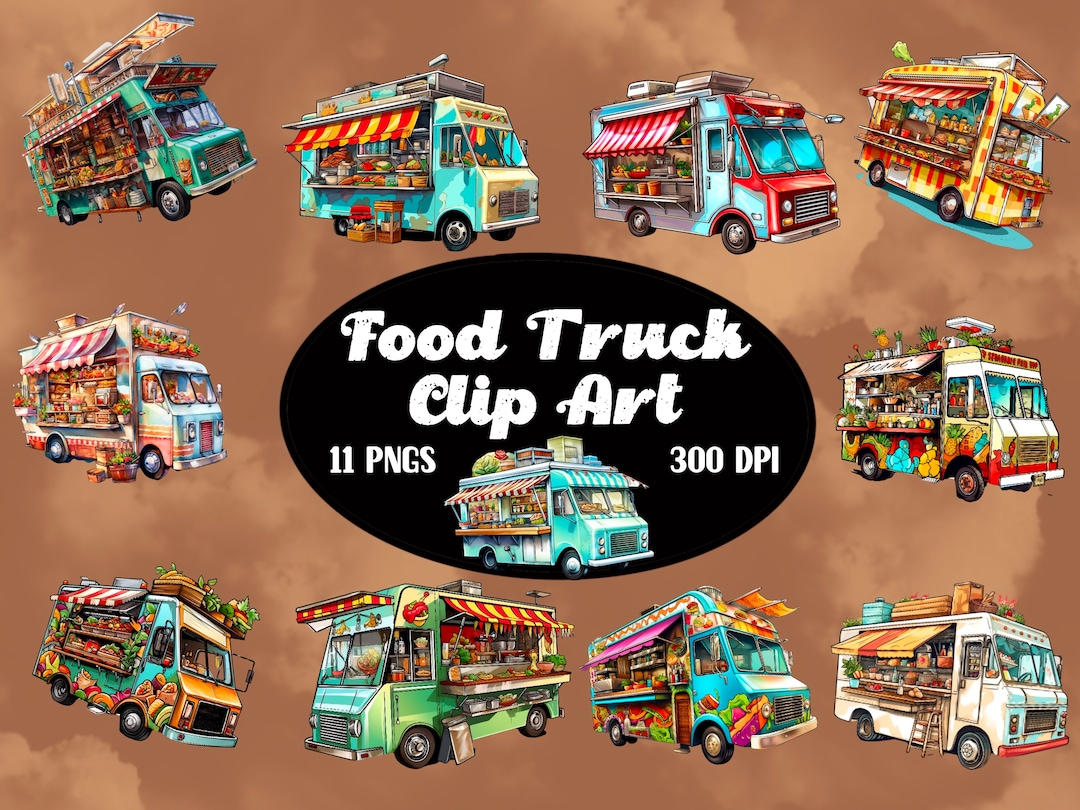 Food Truck Png, Food Truck Clip Art, Food Art Png, Truck Png - Etsy