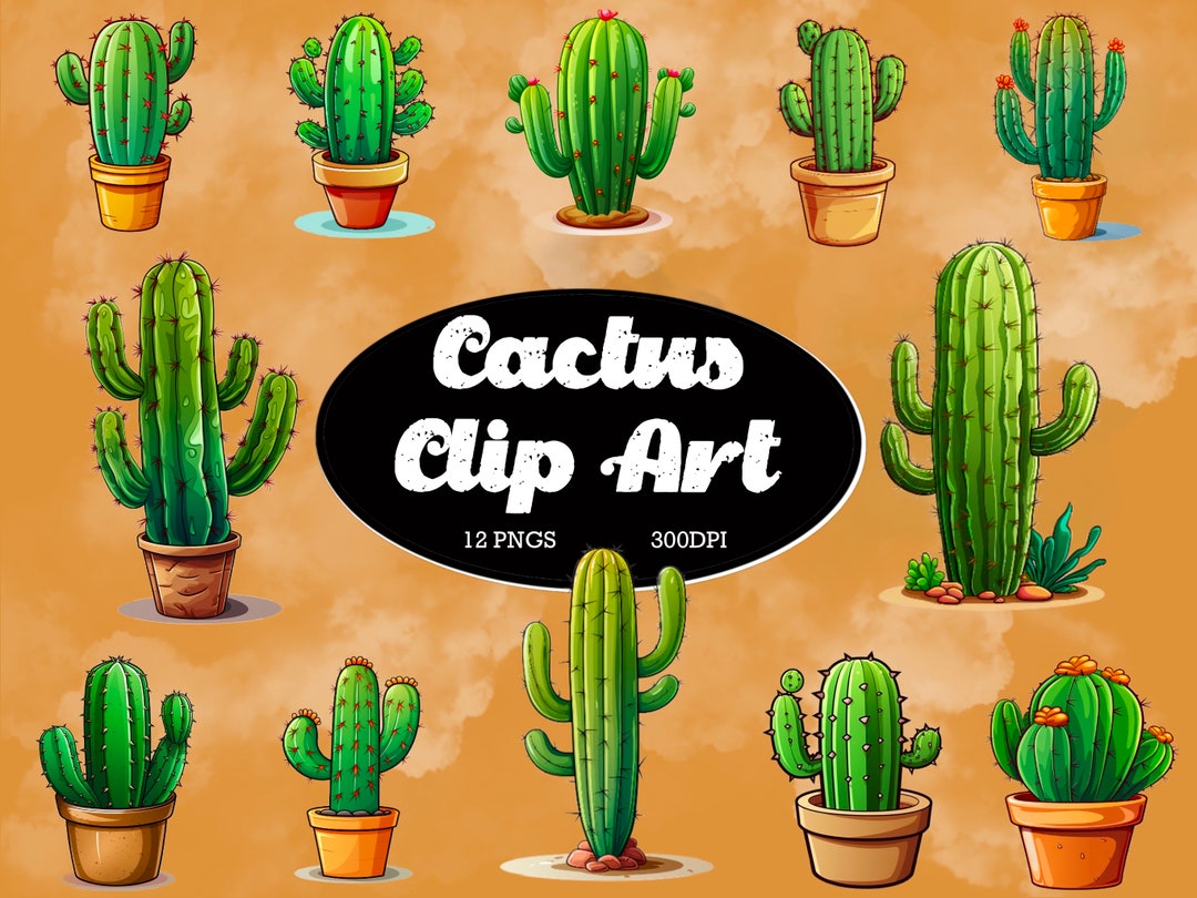 Cactus Clipart, Digital Download, Printable, PNG, Instant Download ...