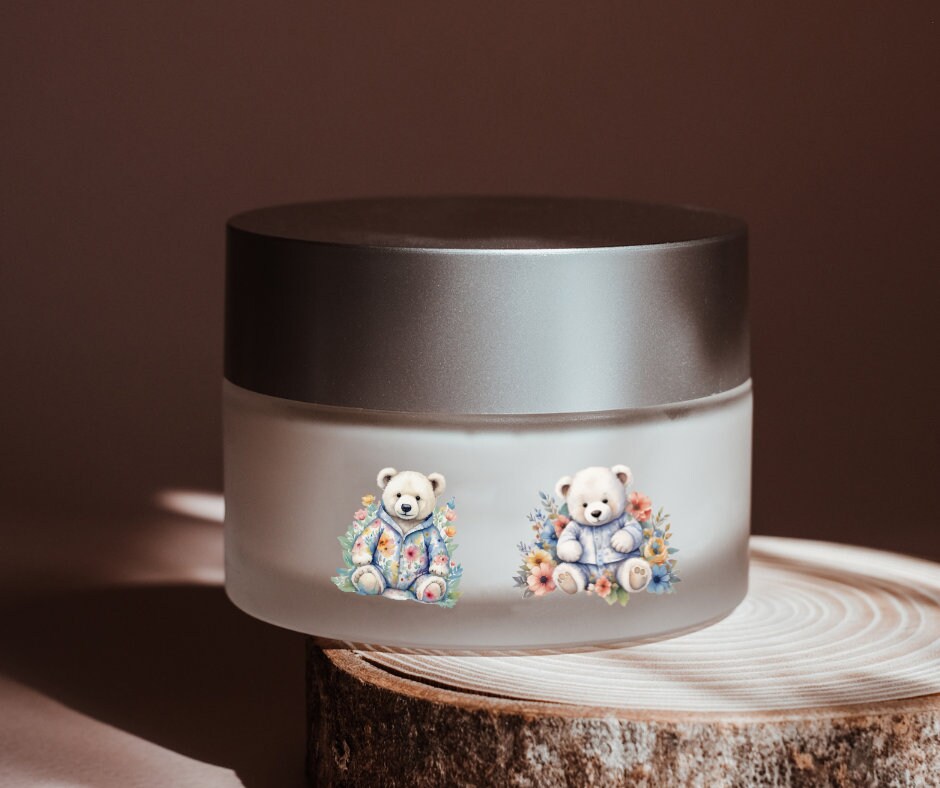 Tiny Teddy Bears in Floral Pajamas Stickers Sheets, Stationary Stickers ...