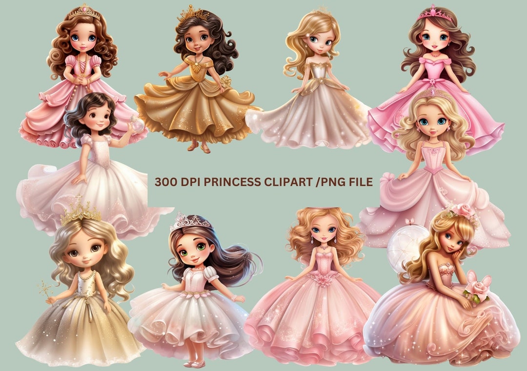 Little Princess Clipart PNG, Cute Princess Clipart, Princess Clipart ...