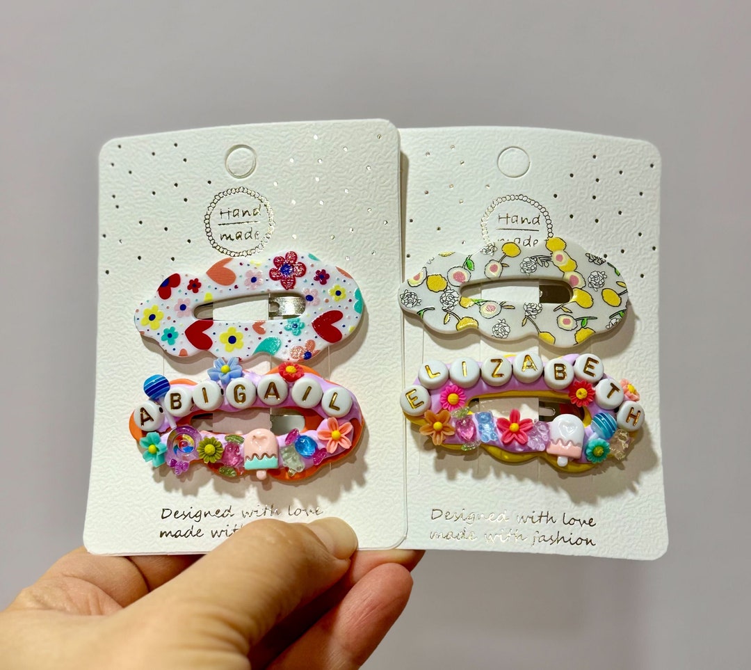 Personalized Name Hair Clip, Birthday Gift for Girl, Custom Hair Clip ...