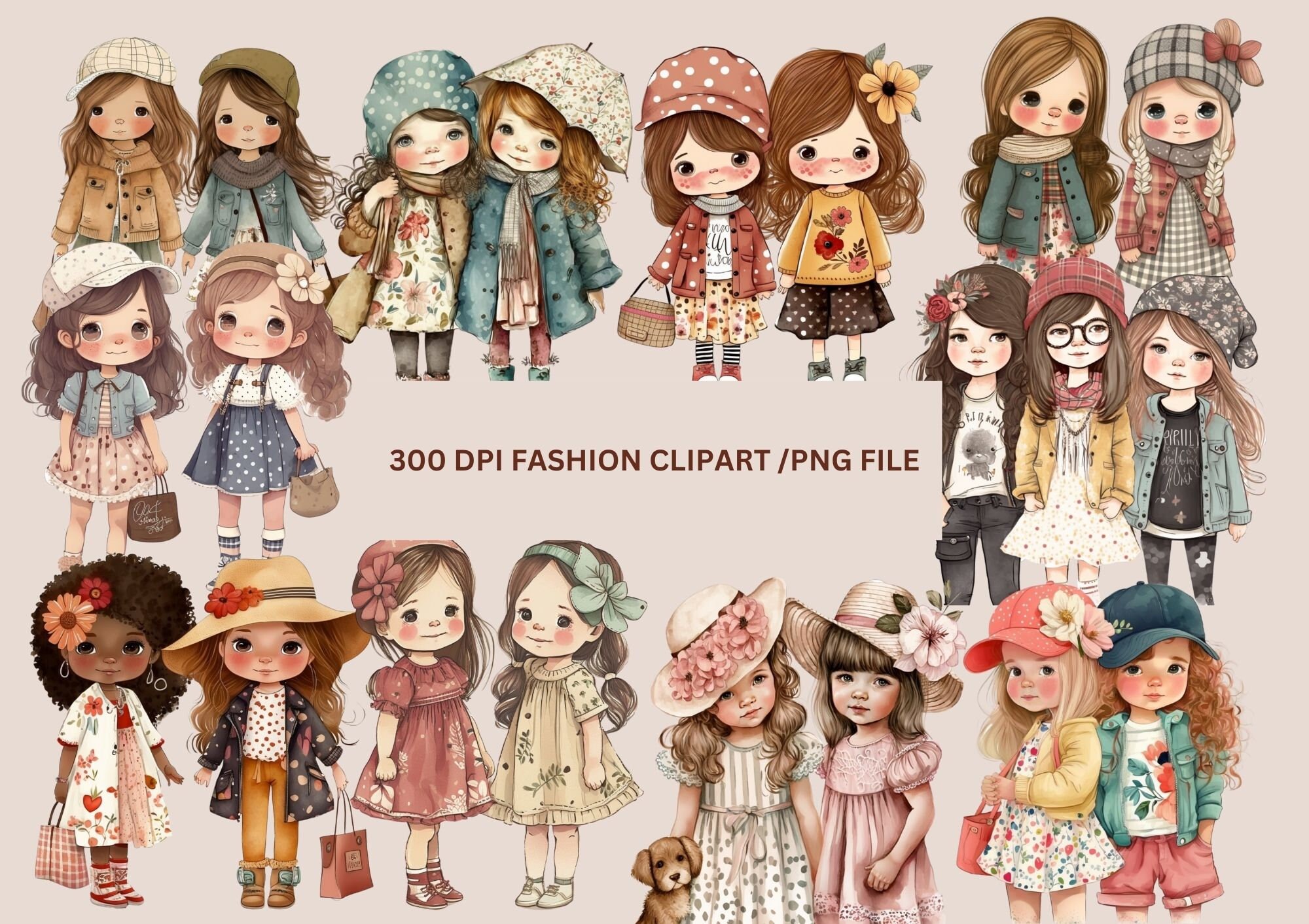 Little Girl Best Friends Clipart PNG, Sisters Clipart, Kids Clip Art ...