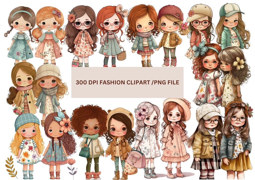 Little Girl Best Friends Clipart PNG, Sisters Clipart, Family Clipart ...