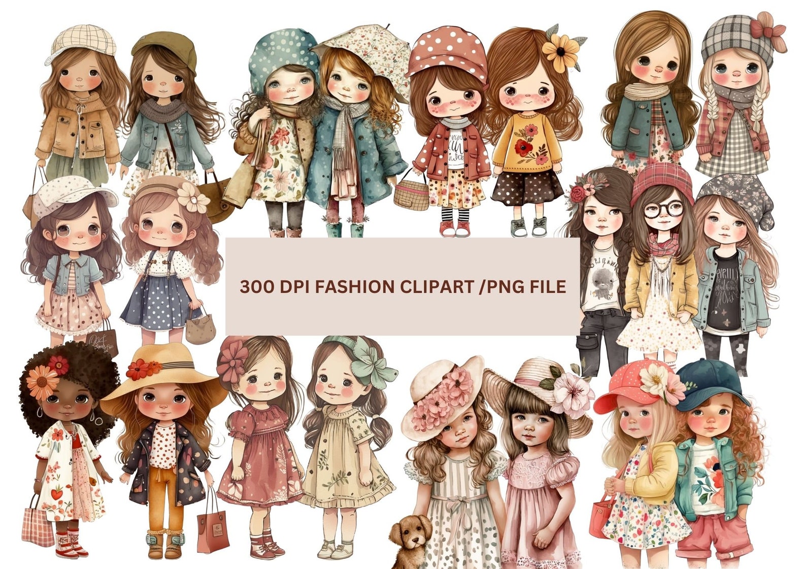 Little Girl Best Friends Clipart PNG, Sisters Clipart, Kids Clip Art ...