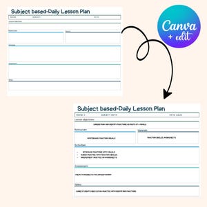 4 Editable Weekly + Daily Teacher Lesson Plan Bundle | Canva Template ...