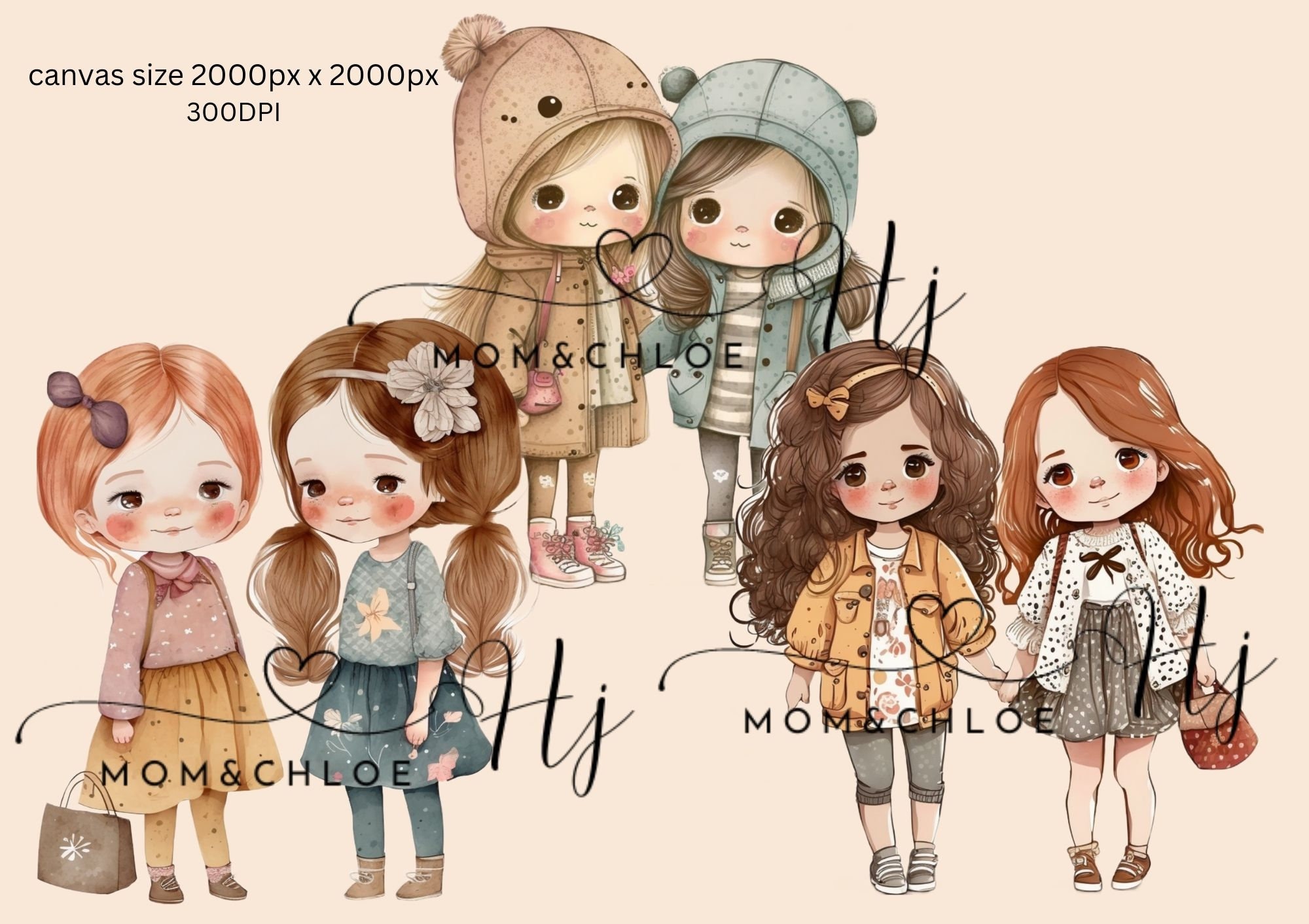 Little Girl Best Friends Clipart PNG, Sisters Clipart, Kids Clip Art ...