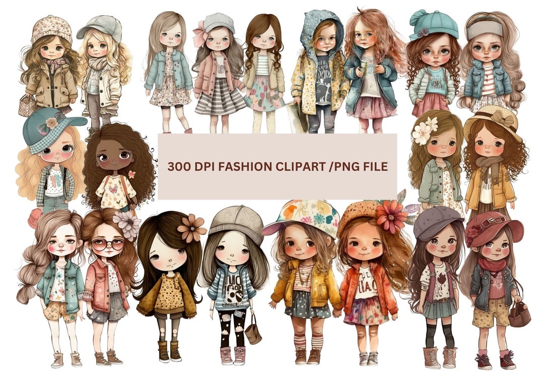 Little Girl Best Friends Clip Art PNG, Sisters Clipart, Children Clip ...