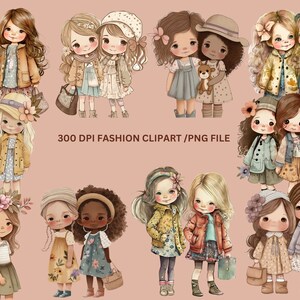 Little Girl Best Friends Clipart PNG, Sisters Clipart, Kids Clip Art ...