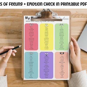 11 Feeling Emotions Emoji Check in Printable Worksheet for Kids ...