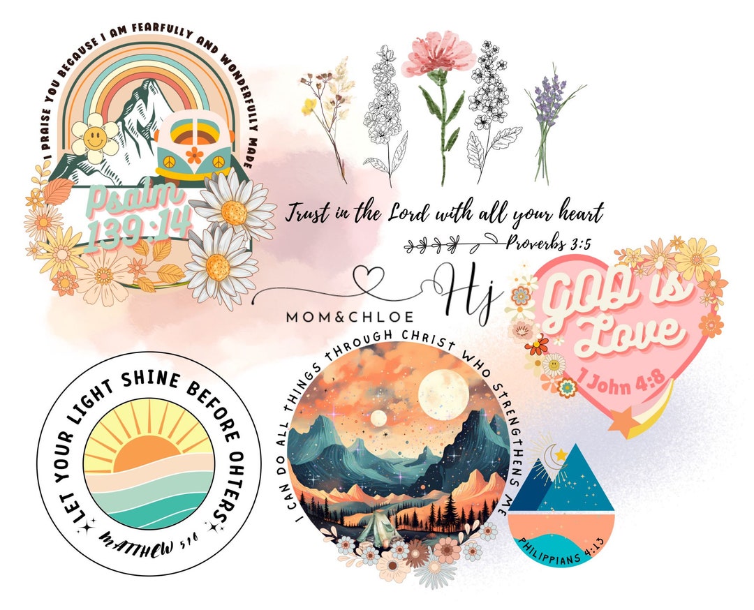 Christian Bible Verse PNG Files - Bible Verse PNG Bundle - Bible Quotes ...