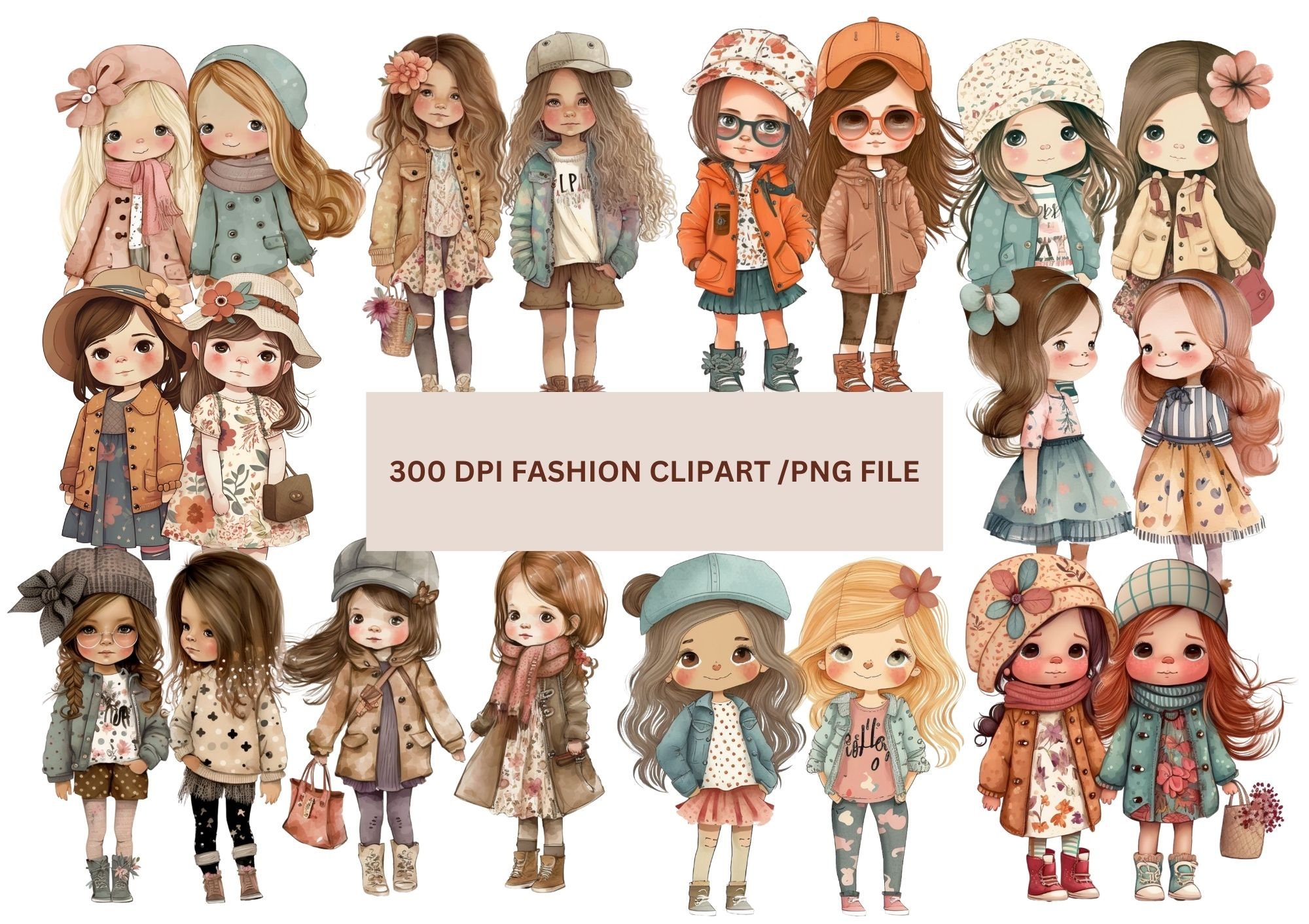 Little Girl Best Friends Clipart PNG, Sisters Clipart, Family Clipart ...