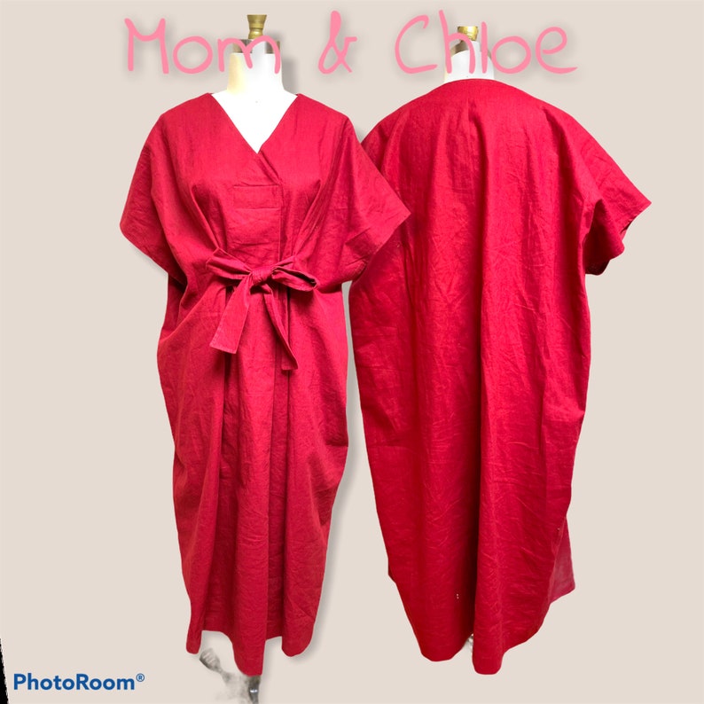 Oversize Front Tie Dress Sewing Pattern (PDF) - Etsy
