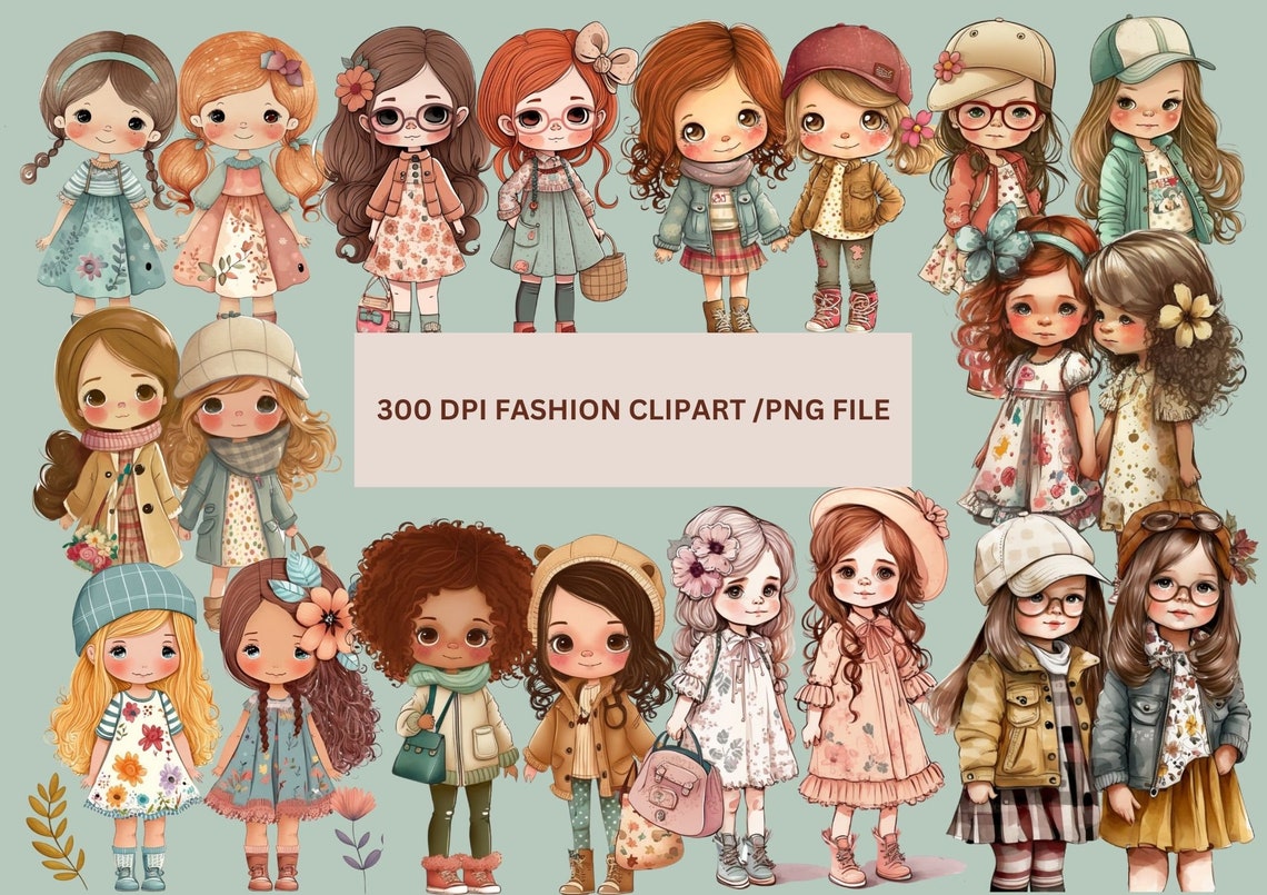 Little Girl Best Friends Clipart PNG, Sisters Clipart, Family Clipart ...