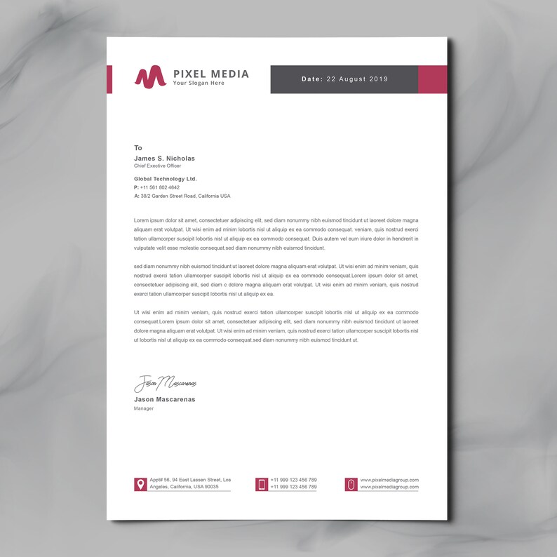 Printable Letterhead Format Pdf Printable Templates