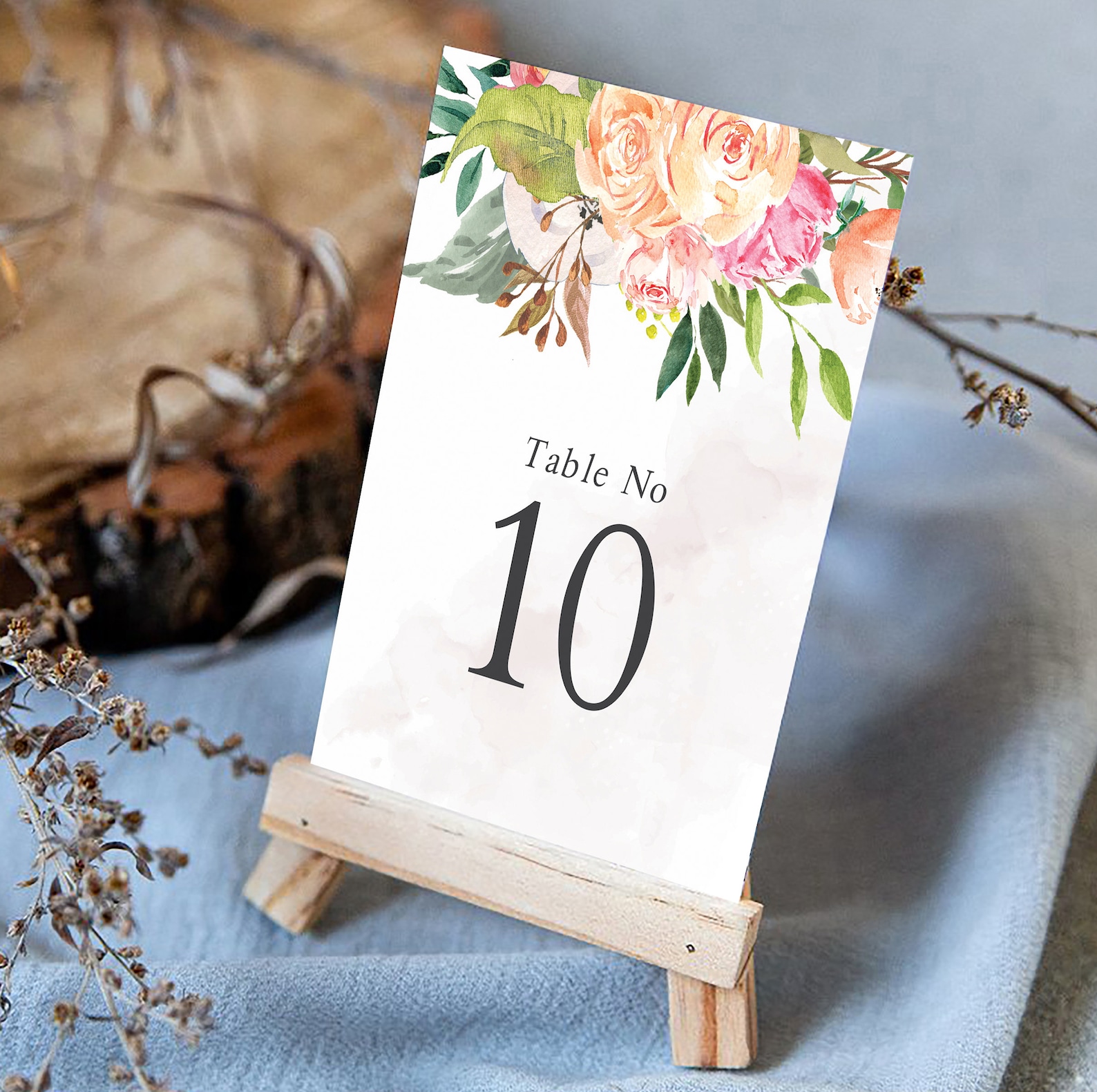 Editable Place Card Template, Printable Table Name Card, Canva Place ...