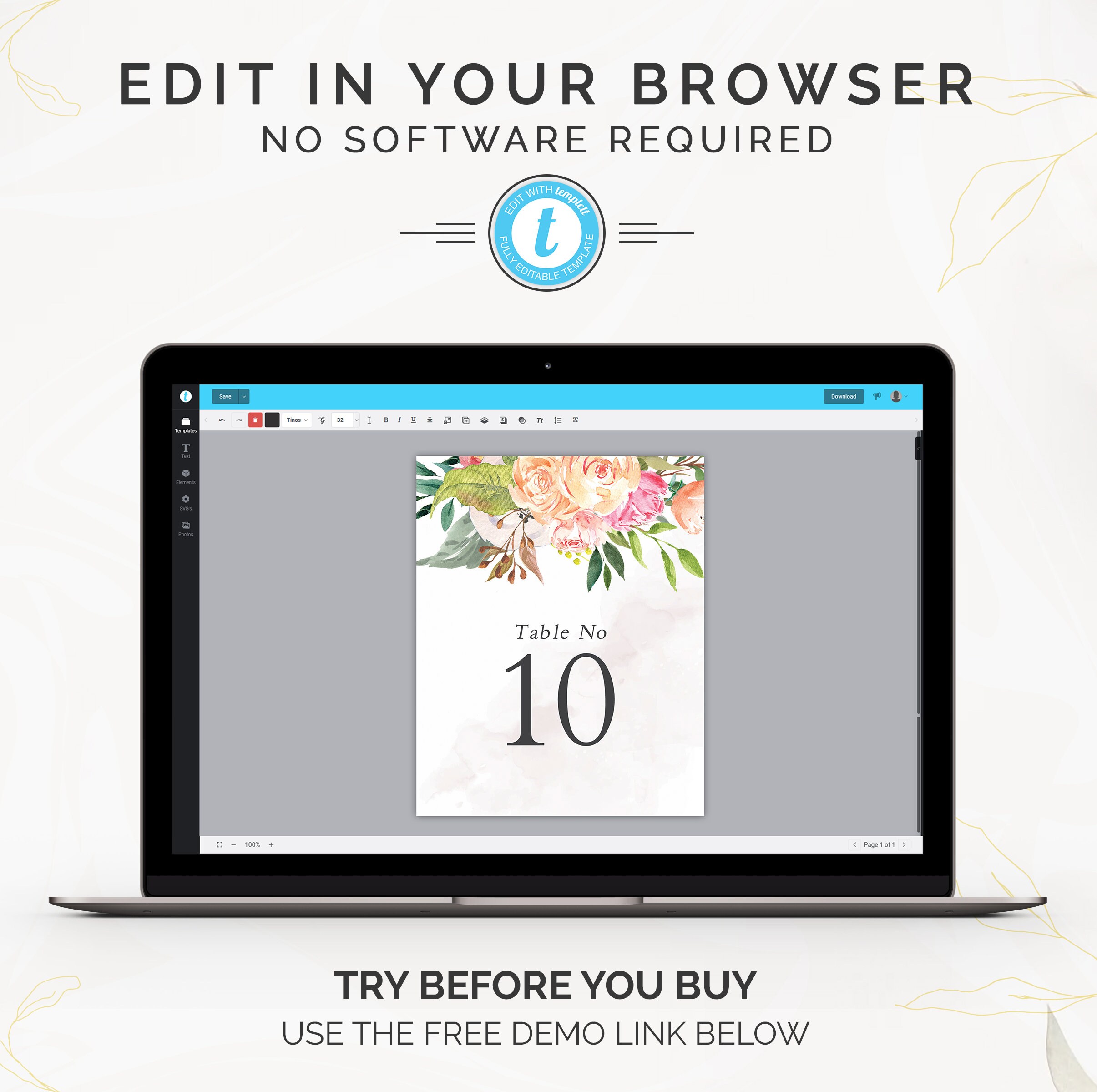 Editable Place Card Template, Printable Table Name Card, Canva Place ...