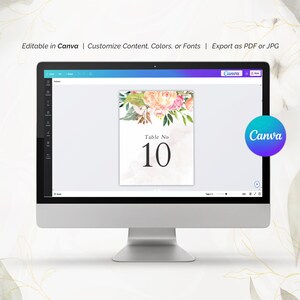 Editable Place Card Template, Printable Table Name Card, Canva Place ...