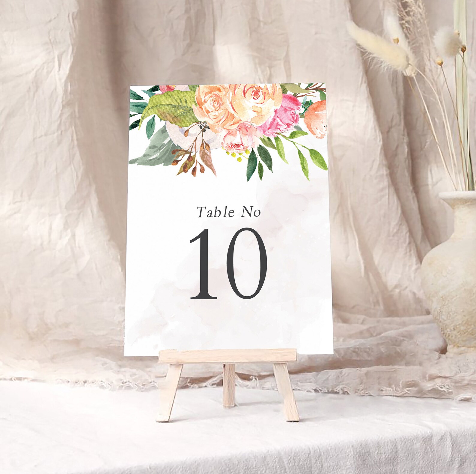 Editable Place Card Template, Printable Table Name Card, Canva Place ...