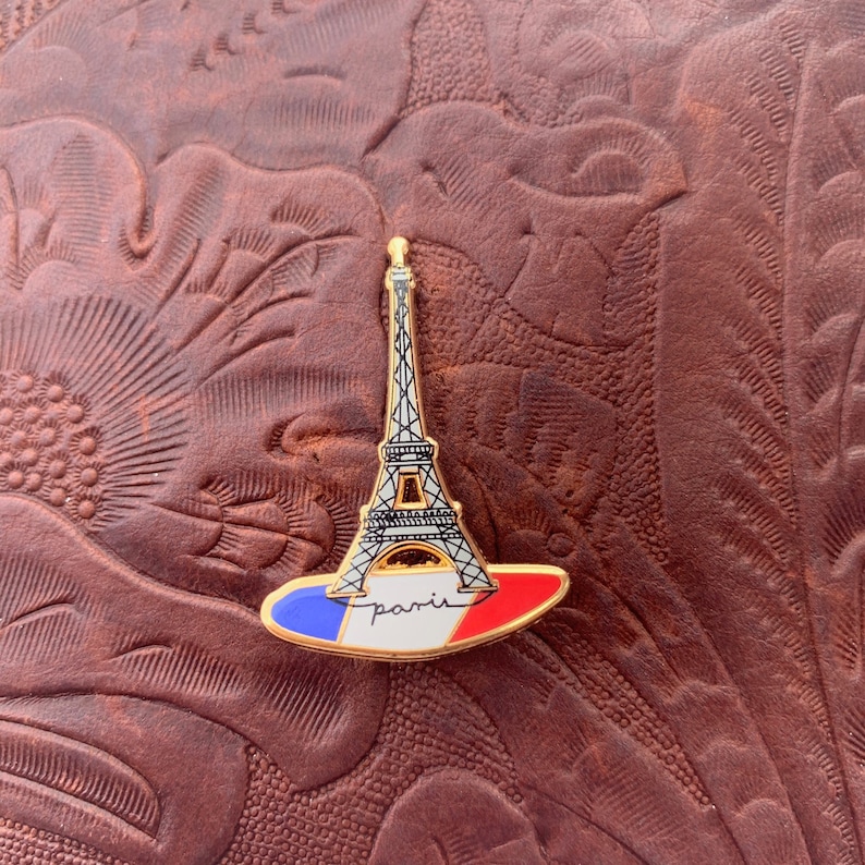 Paris Eiffel Tower Enamel Pin - Etsy