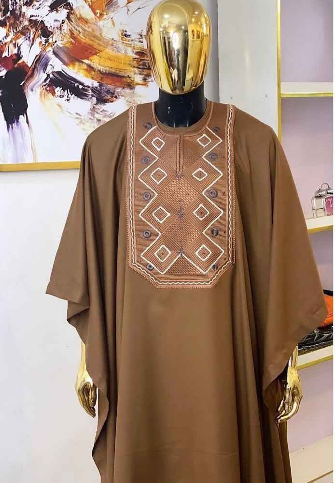 Jeje African Men Agbada, 3 Piece Set/african Men Clothing/wedding Suit ...