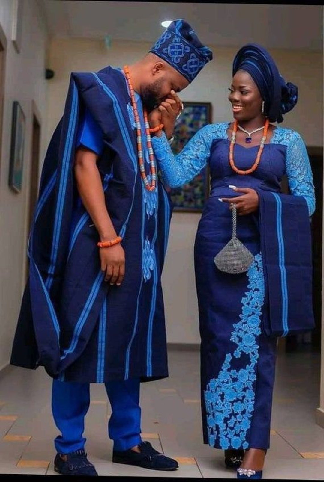 Aso Oke (ofi) Complete Nigerian Traditional Outfit for Couple/wedding ...
