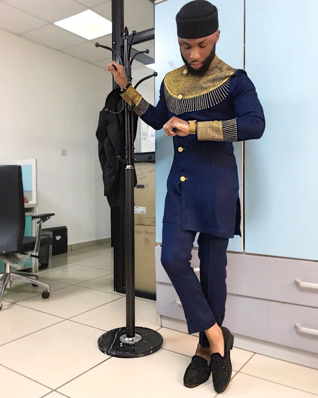 Bibi African Men Clothing, 2 Piece Outfit/african Men Kaftan/ Wedding ...