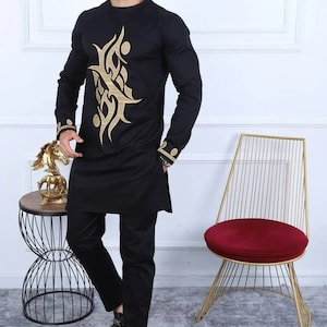 Imole African Men Kaftan for Wedding / African Native Clothes Dashiki ...