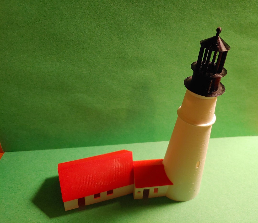 N Scale Portland Head Lighthouse Model Pre-wired Blinking Yellow LED 1 ...