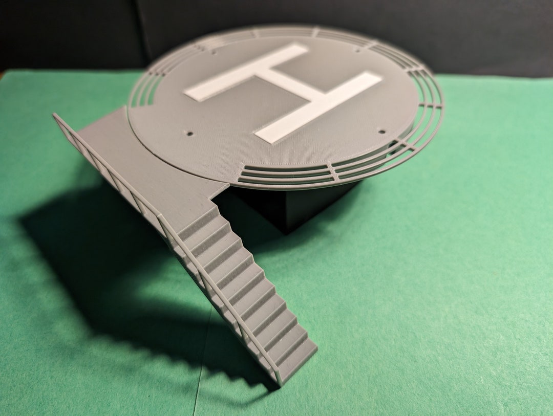 S 1:64 Scale Heli Pad Helicopter Landing Pad W 4x Red Blinking Leds ...