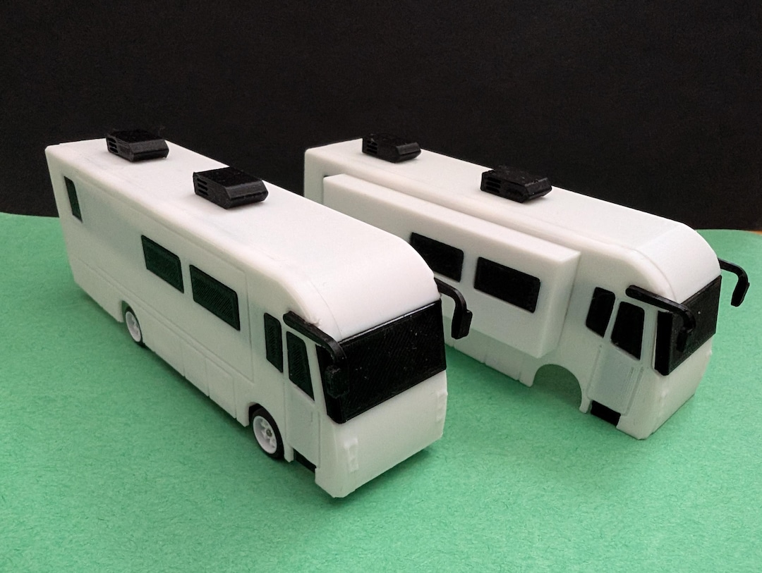 2-pk HO 1:87 Winnebago Journey Motorhome 34N RV Camper W Rotatable ...