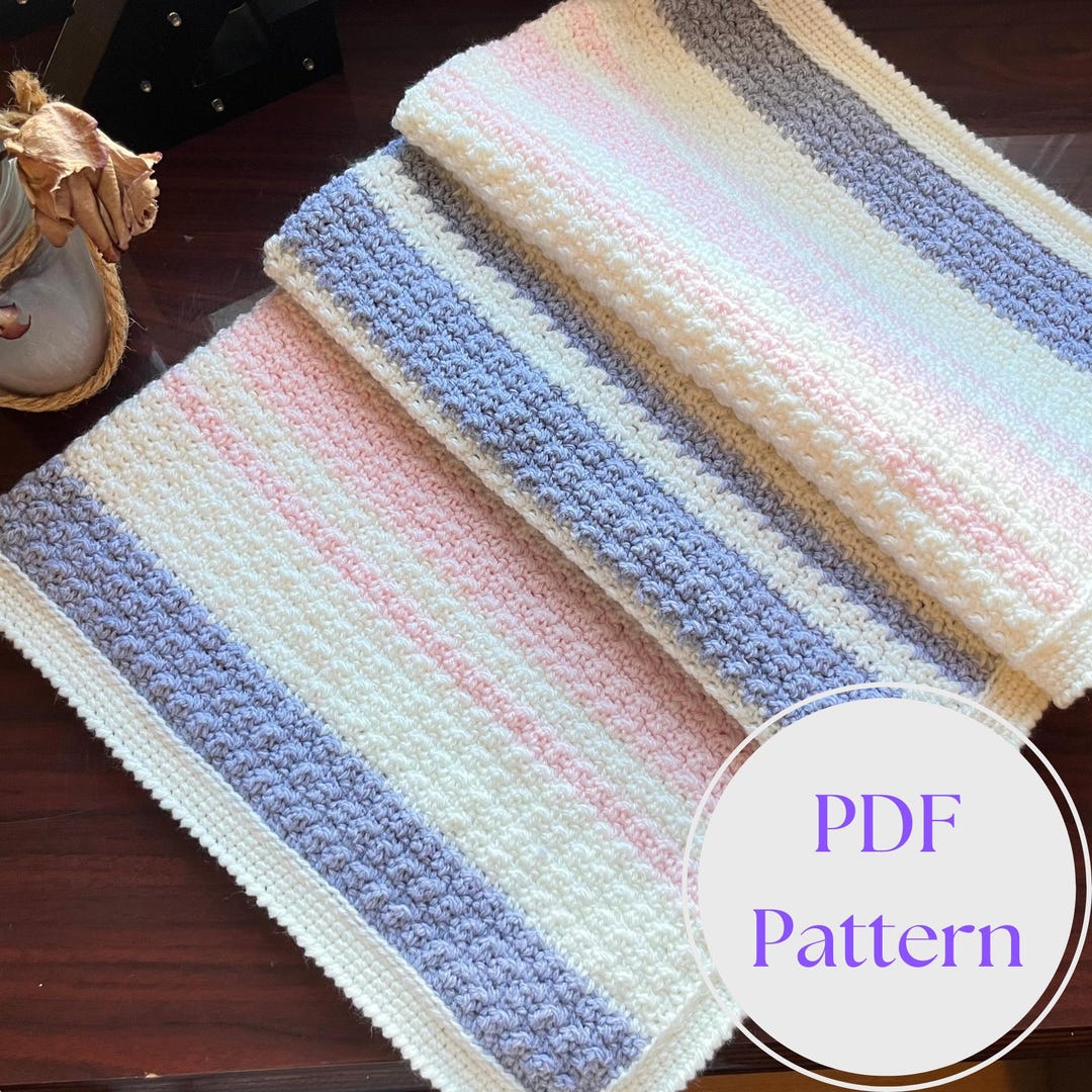 Soft Blanket Pattern for Beginner, Easy 1 Row Repeat Blanket PDF, Video ...