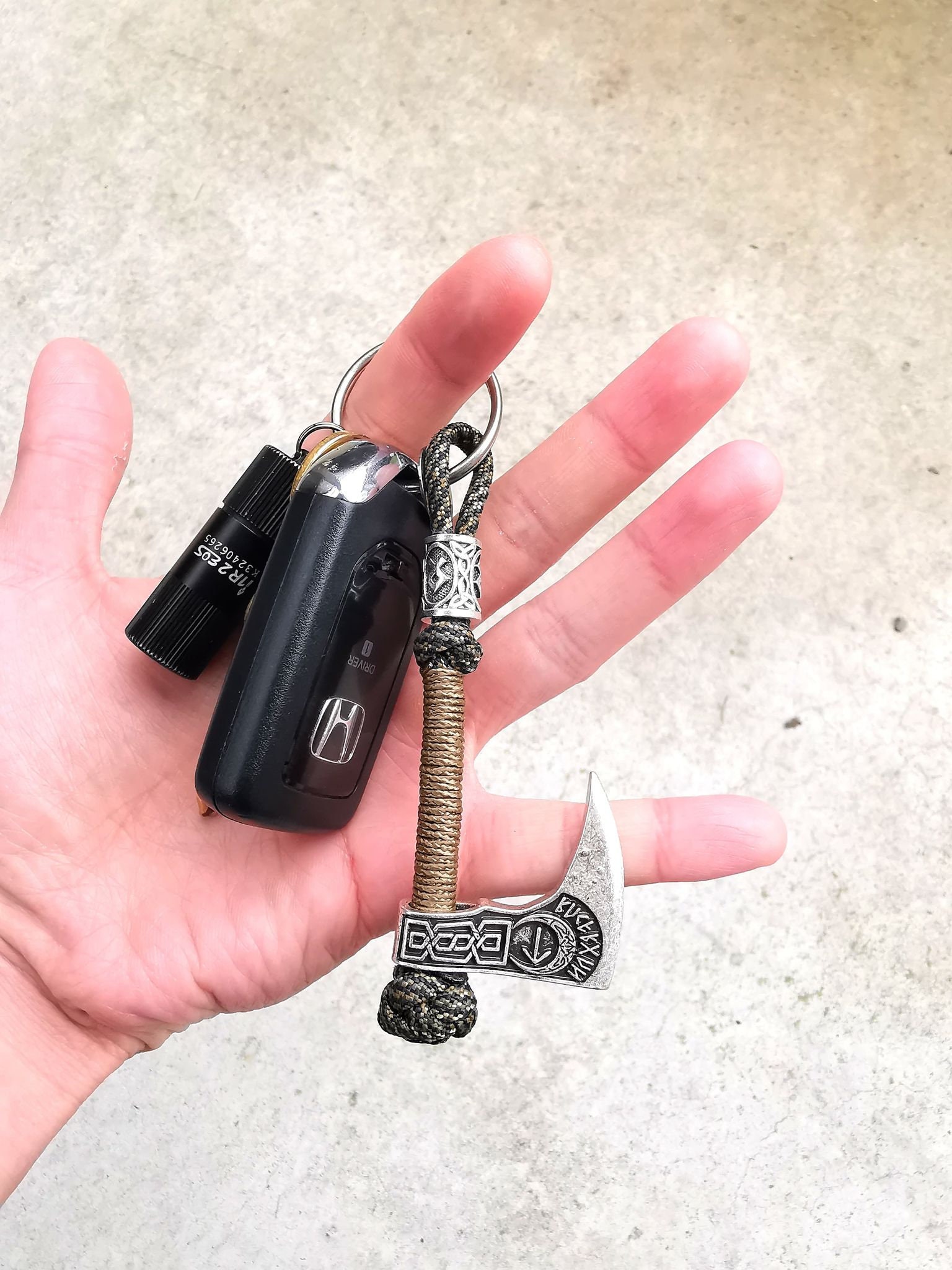 Viking Axe Keychain Celtic Knot Scandinavian Key Fob Lanyard - Etsy