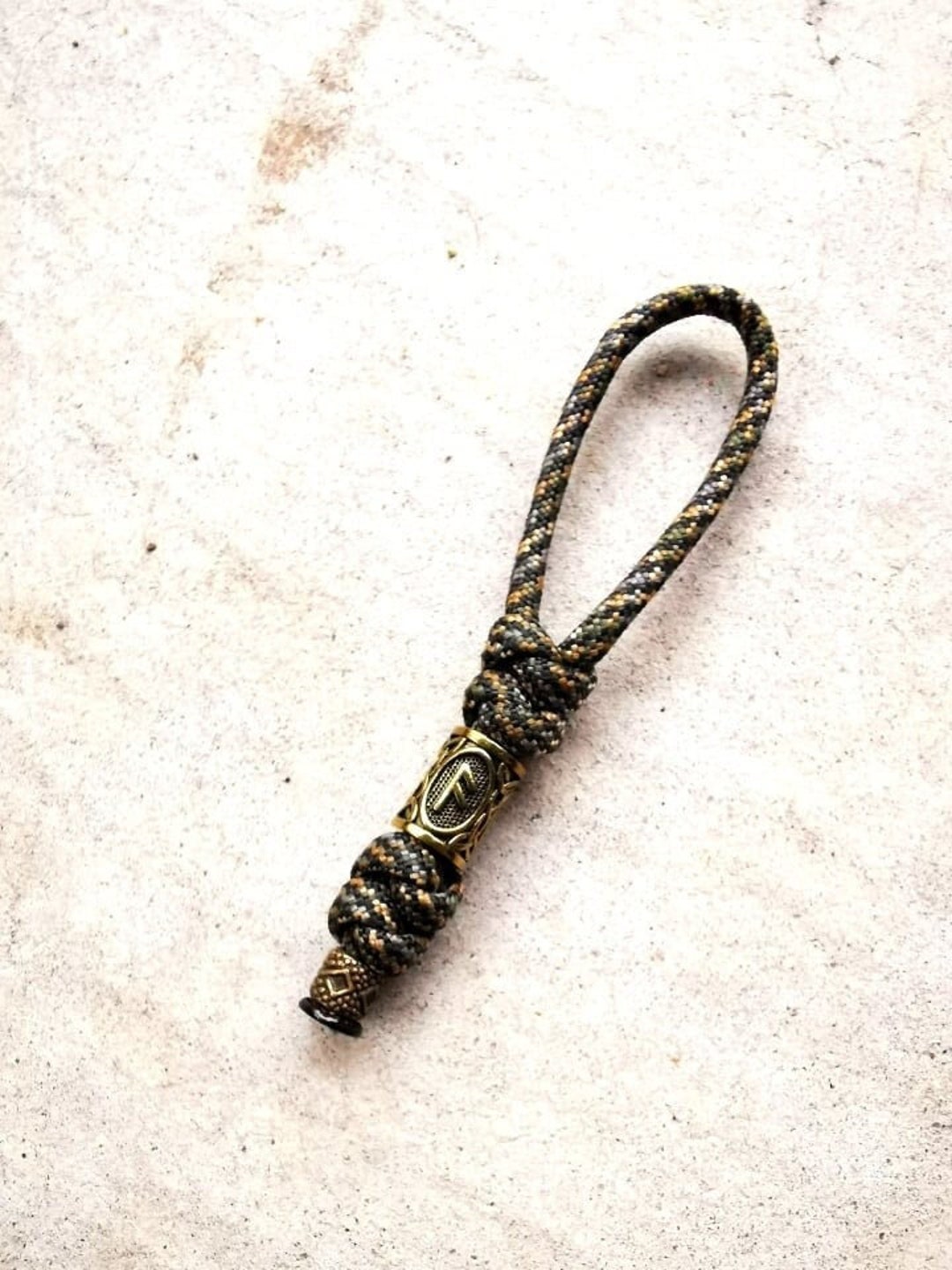Norway Viking Futhark Rune Bead Keychain, Edc Gear Paracord Lanyard Key ...