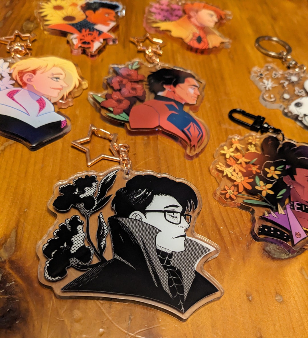 Floral Spider-verse Keychains - Etsy