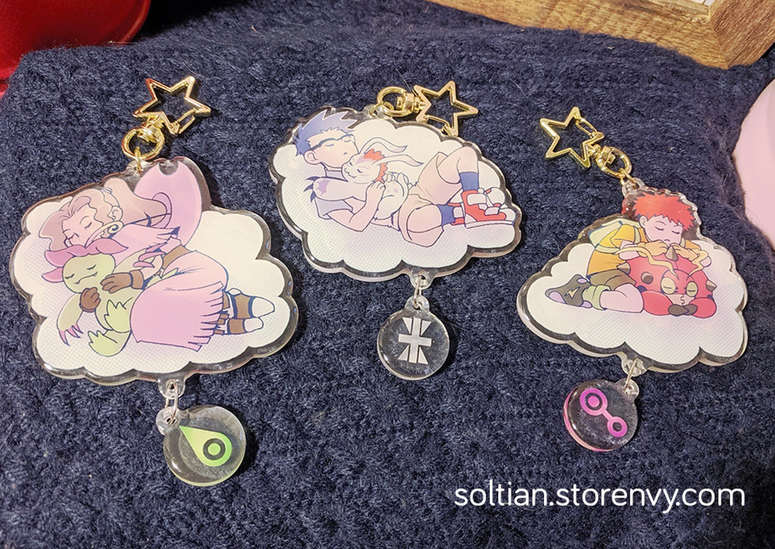 Digimon Cloud Charms | Etsy