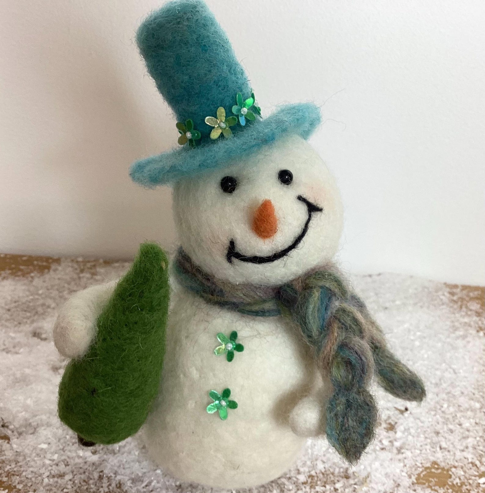 Needle Felted Snowman, Felted Christmas Decoration, Holiday Snowman, - Etsy