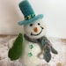 Needle Felted Snowman, Felted Christmas Decoration, Holiday Snowman, - Etsy