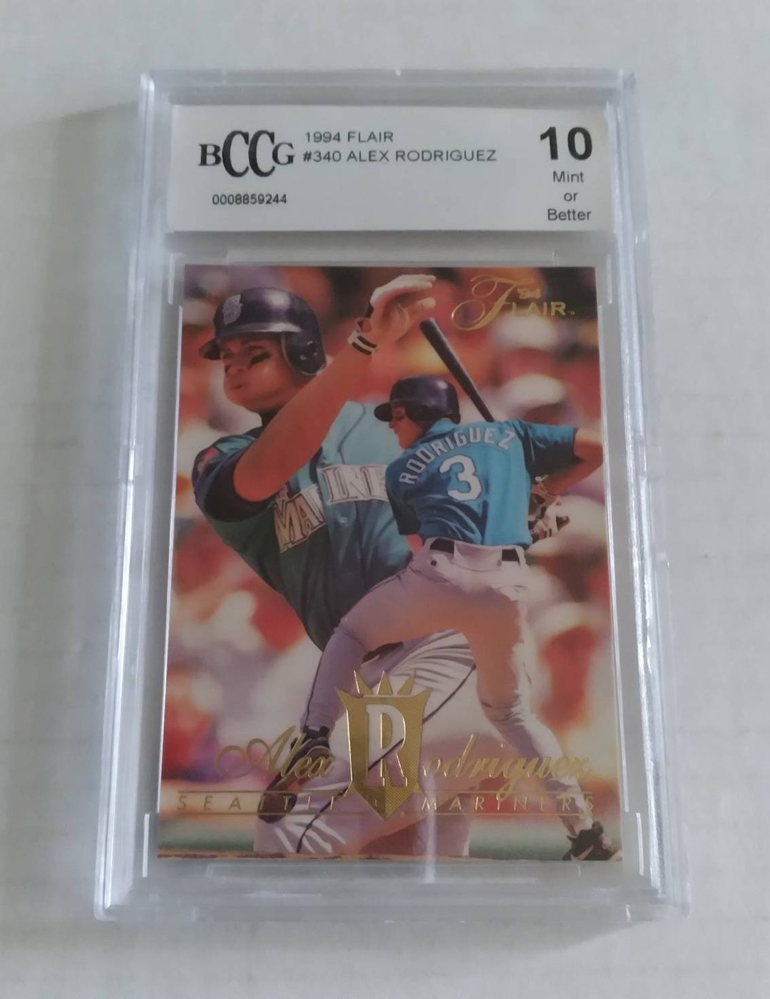 Alex Rodriguez Rookie Card Graded Mint 10 1994 Flair 340 - Etsy