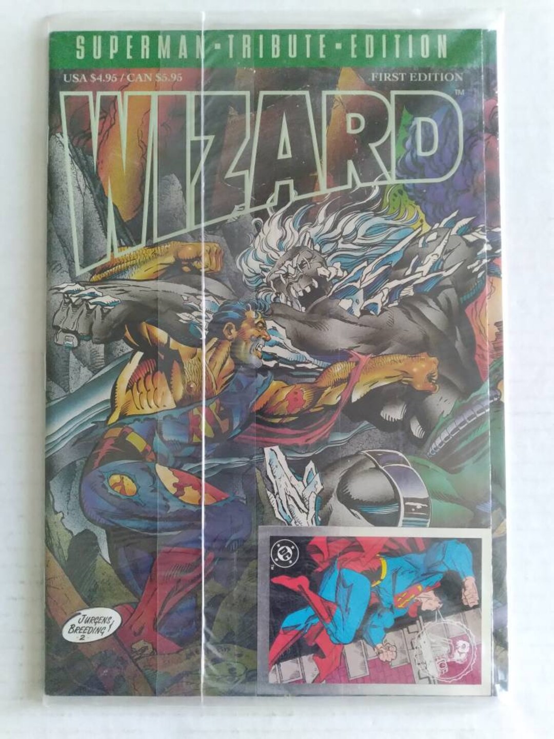 1993 Wizard Superman Tribute Edition Comic Magazine Sealed With Card - Etsy