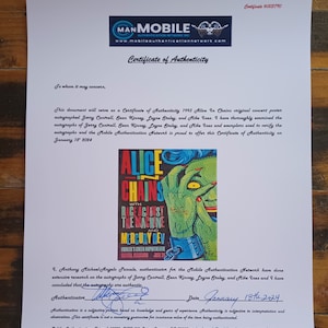 1993 Alice in Chains Signed Concert Poster Originally Signed by Jerry ...