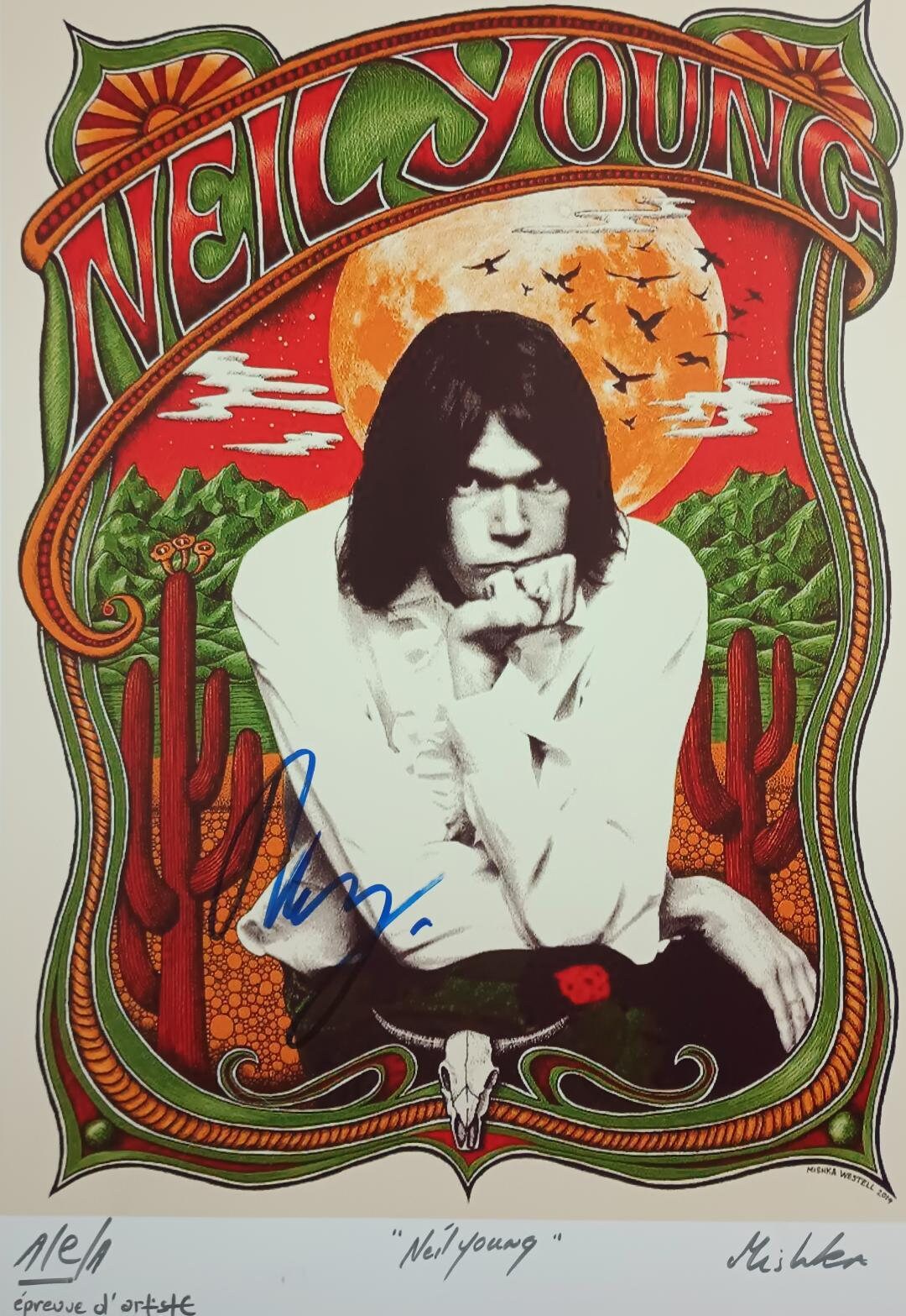 2019 Neil Young Autographed Promo Poster 11x17inches Artist Signed ...