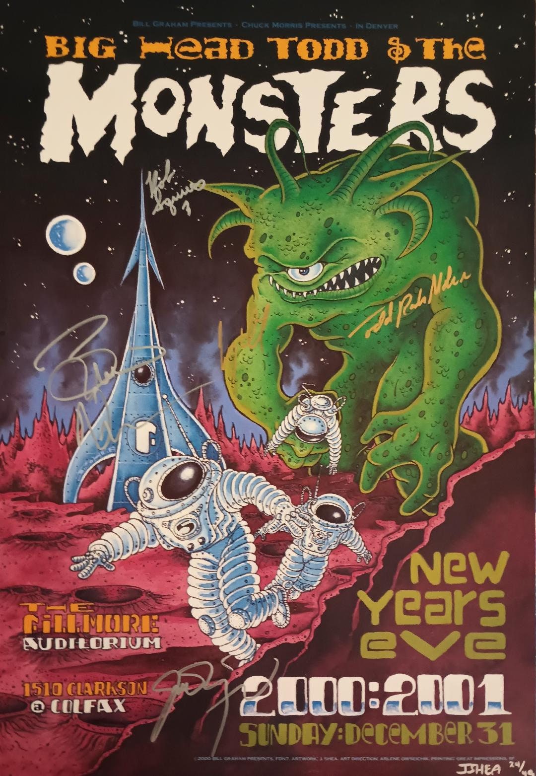 2010 Big Head Todd and the Monsters Poster REPRODUCTION That Was Originally Autographed by Todd ...