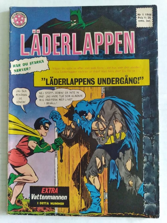 1966 Batman Comic Book 25 Swedish Laderlappen Variant - Etsy
