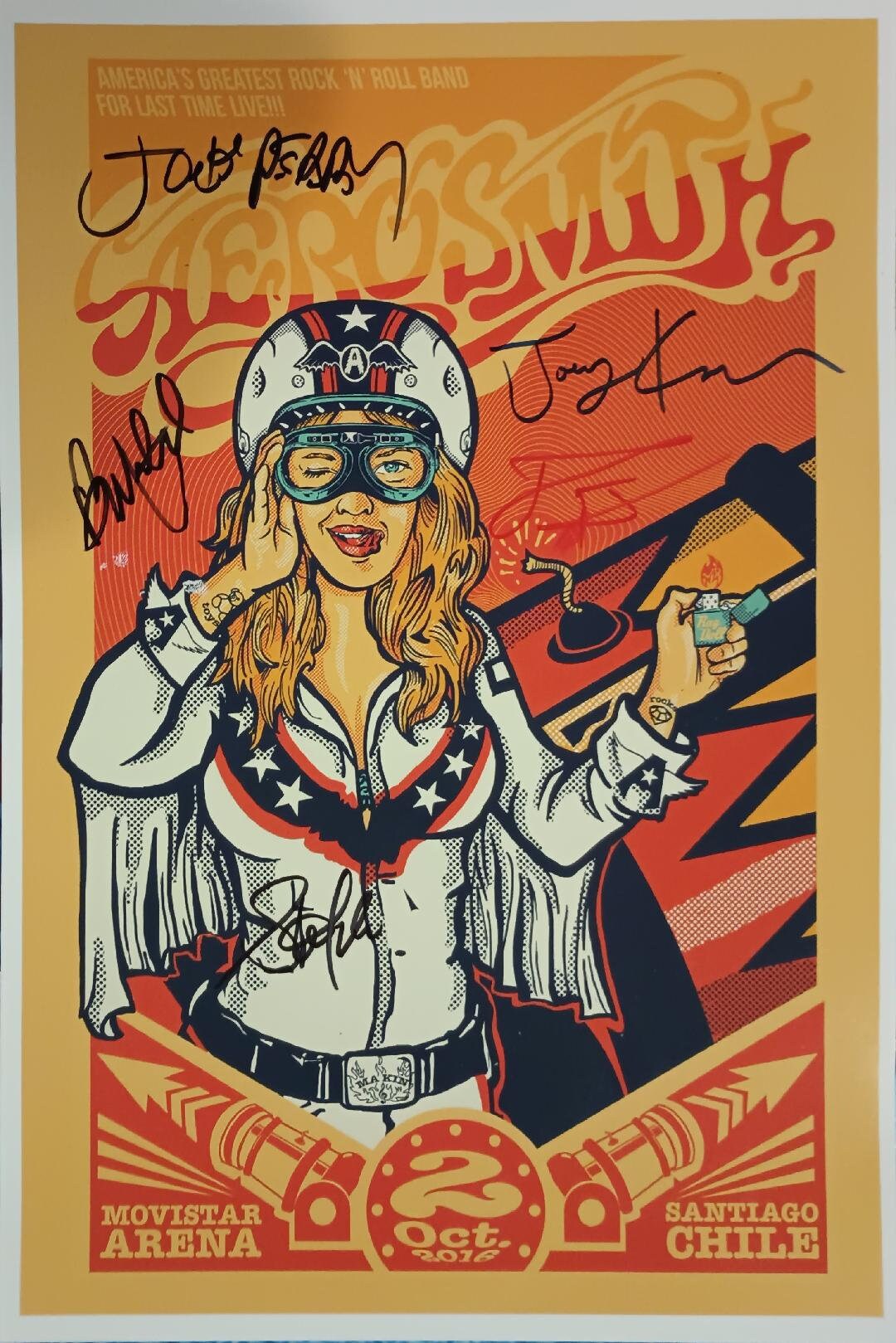 2016 AEROSMITH SIGNED Concert Poster High Def Reproduction - Etsy